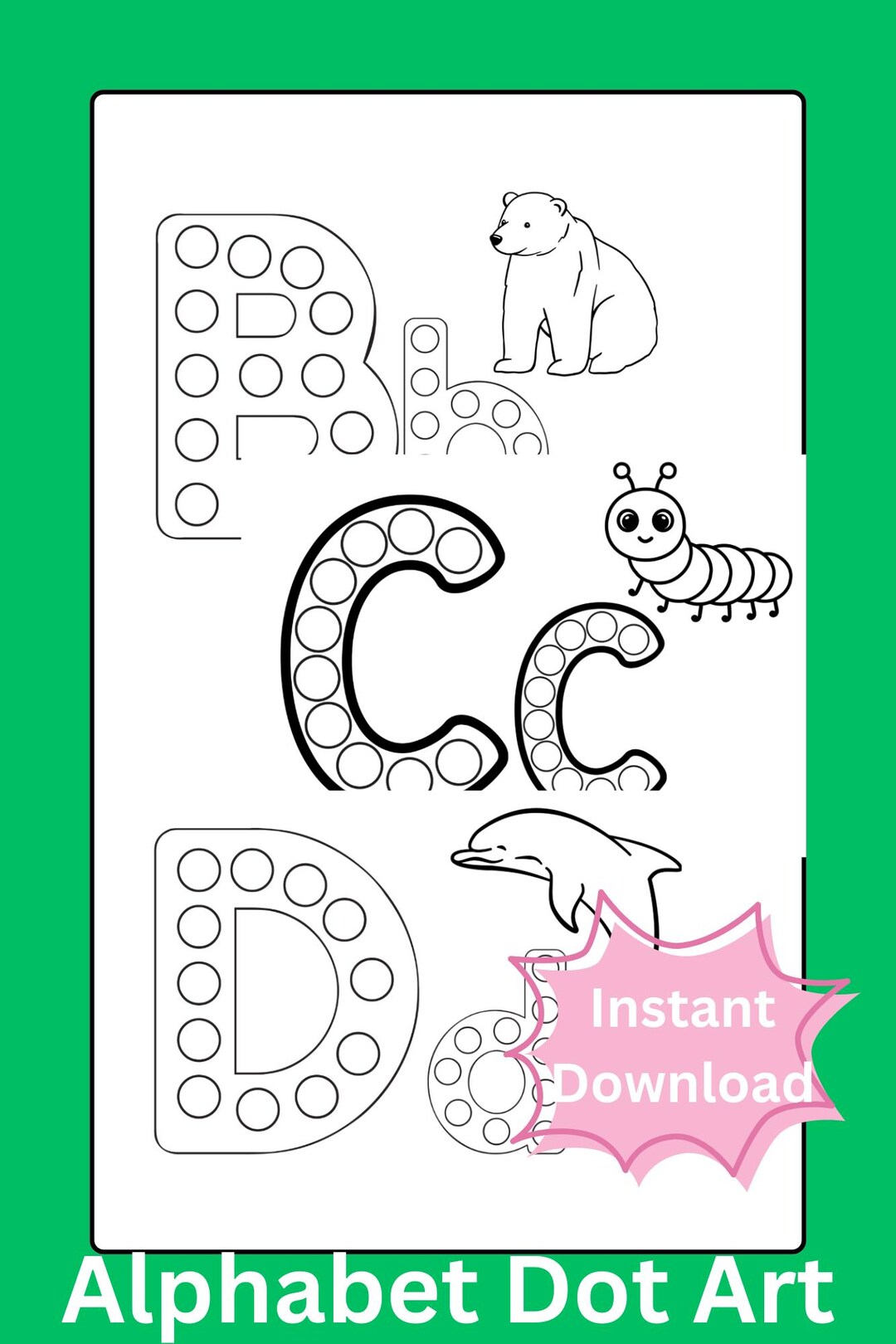 Animal Alphabet Dot Marker Art Toddler and Preschool Learning - Etsy