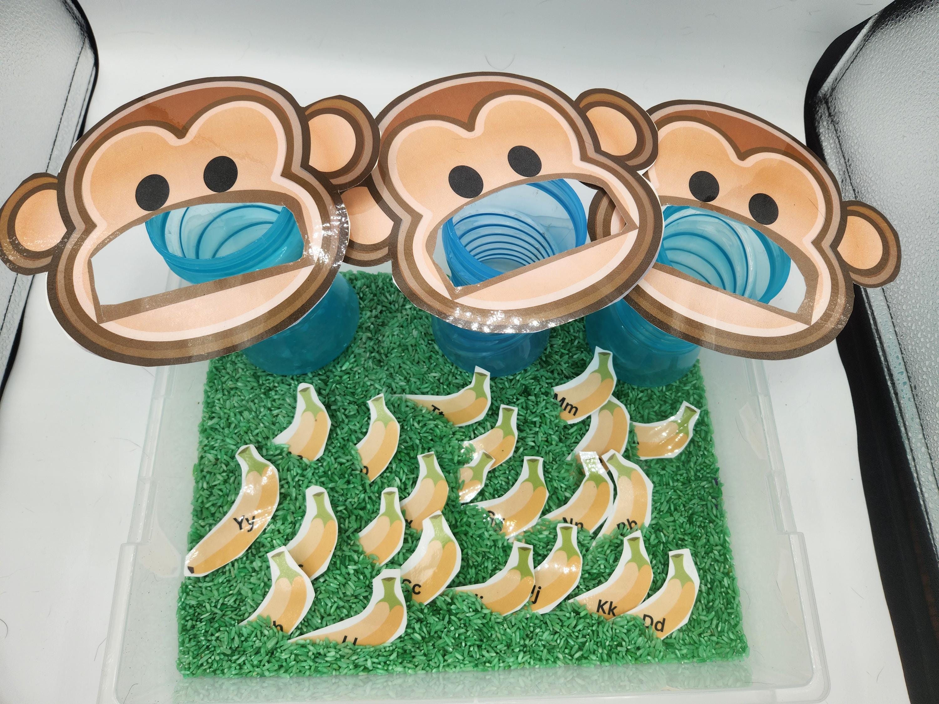 Feed the Monkeys DIGITAL DOWNLOAD, Sensory Bin Game, Toddler and ...