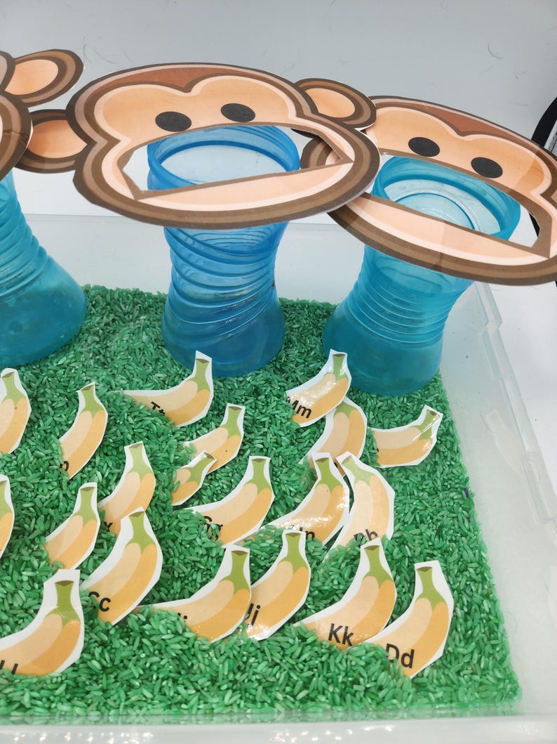 Feed the Monkeys DIGITAL DOWNLOAD, Sensory Bin Game, Toddler and ...