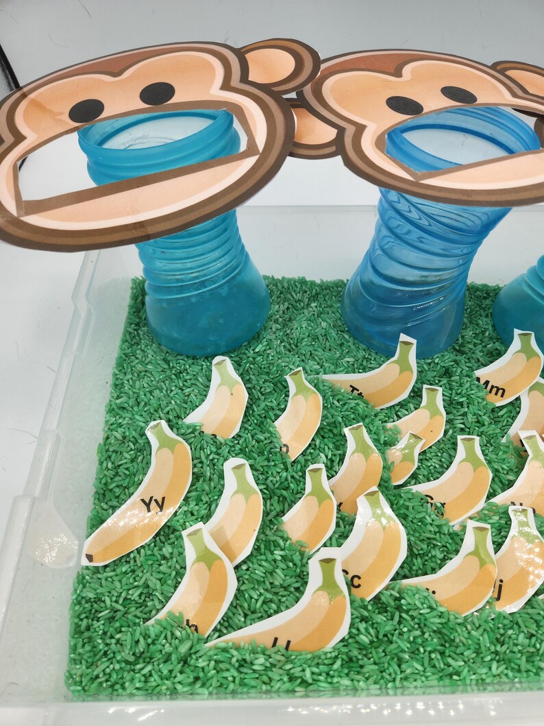 Feed the Monkeys DIGITAL DOWNLOAD, Sensory Bin Game, Toddler and ...