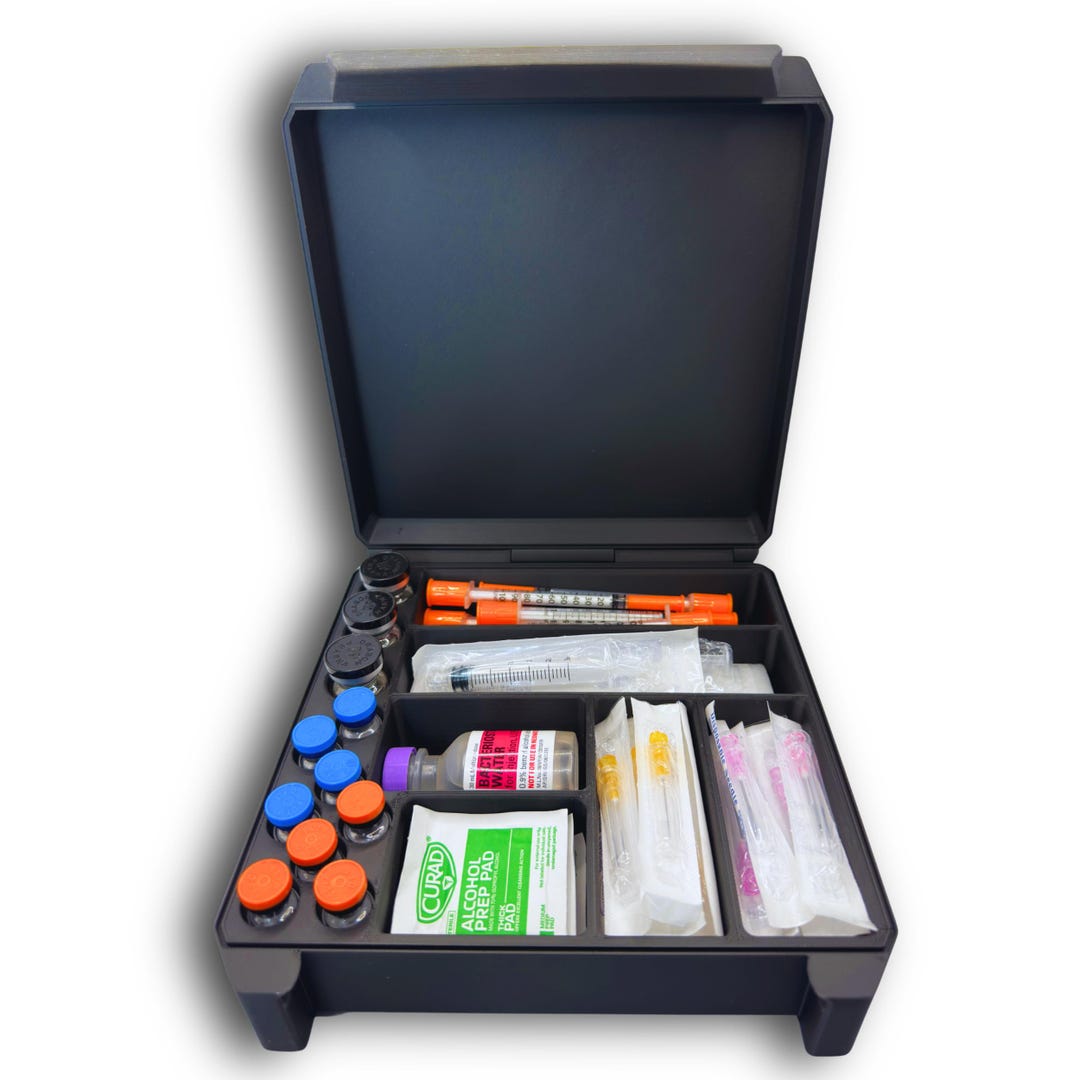 3+8 Vial Storage Case – Organizer for 10ml & 3ml Vials With Syringe ...