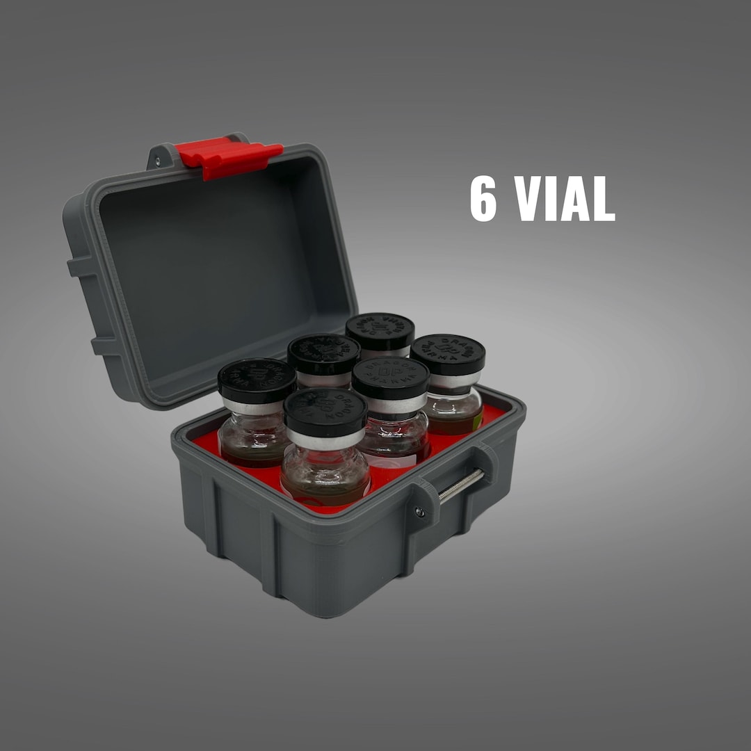 10ml Vial Storage Case – 6 Slot Organizer for TRT, HRT, and Research ...