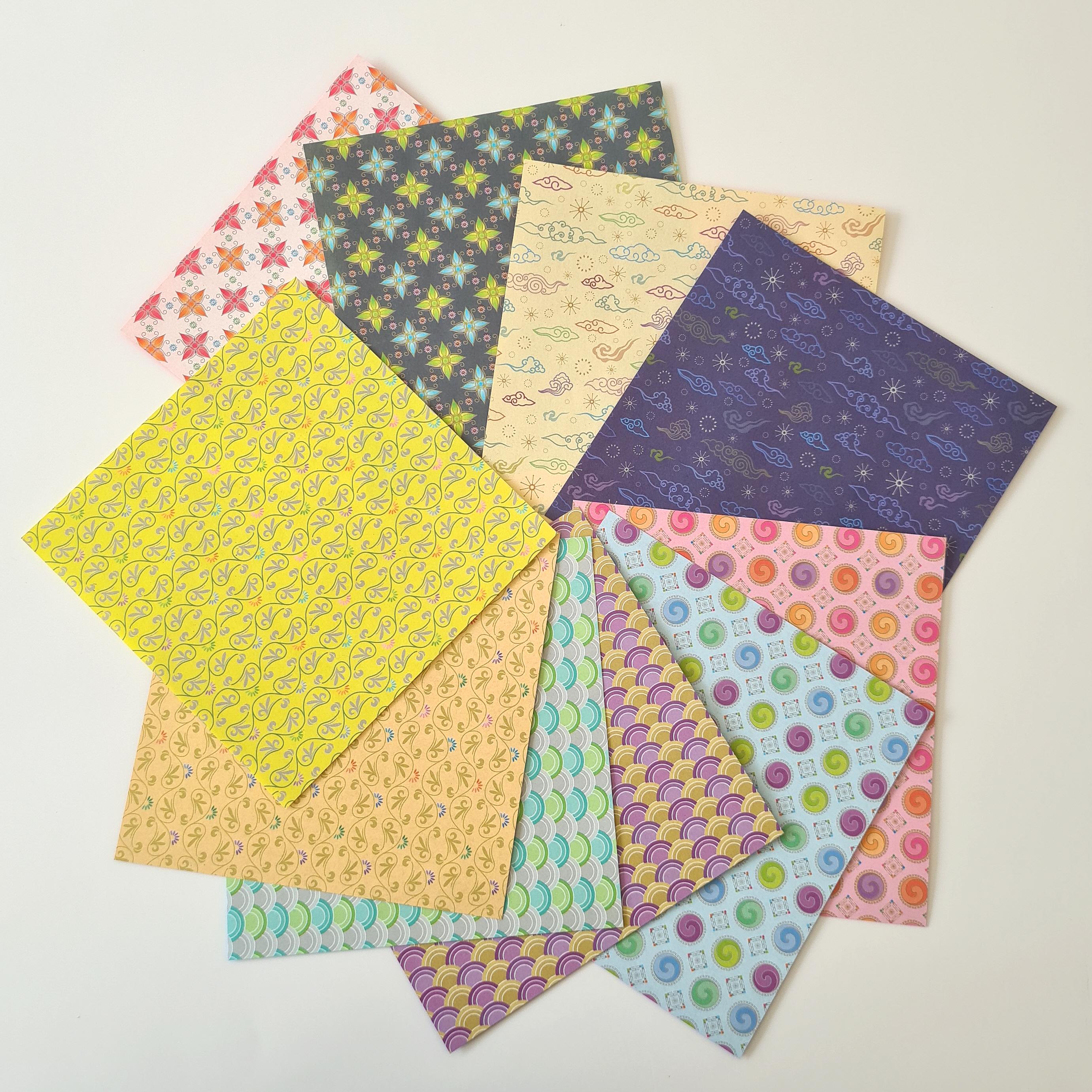 Traditional Korean Pattern Origami Paper | 80 Sheets, 15cm (6") Square ...
