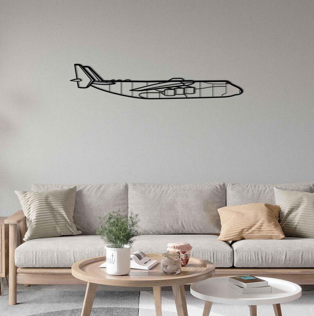 Antonov An-225 Side Perspective Metal | Premium Metal Aircraft Wall Art ...