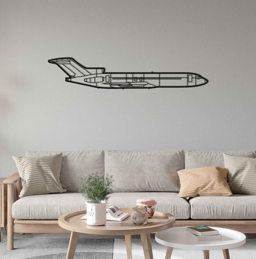 Boeing 727 Side Metal | Premium Metal Aircraft Wall Art for Home or ...