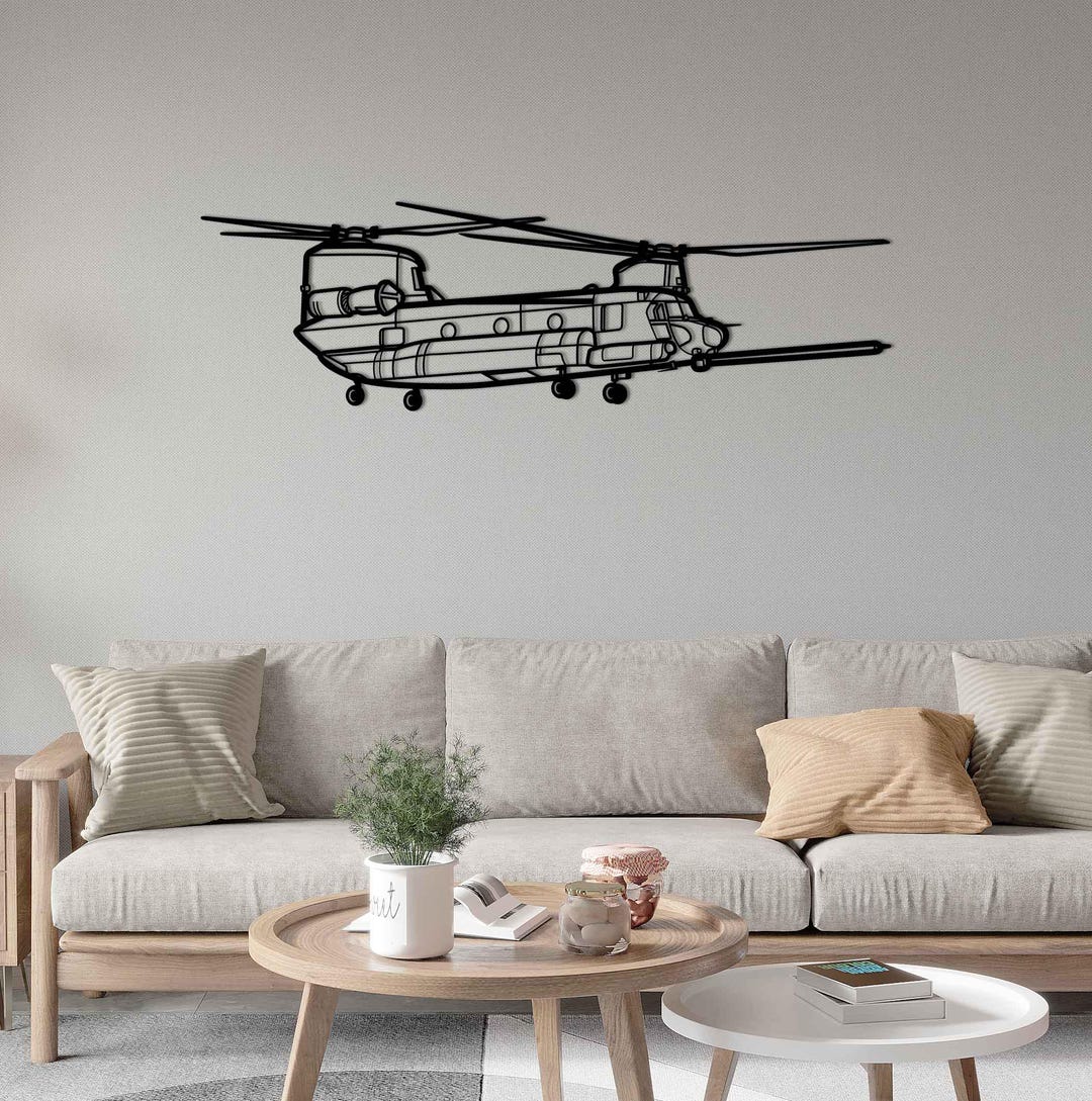 Boeing CH-47 Chinook Metal | Premium Metal Aircraft Wall Art for Home ...