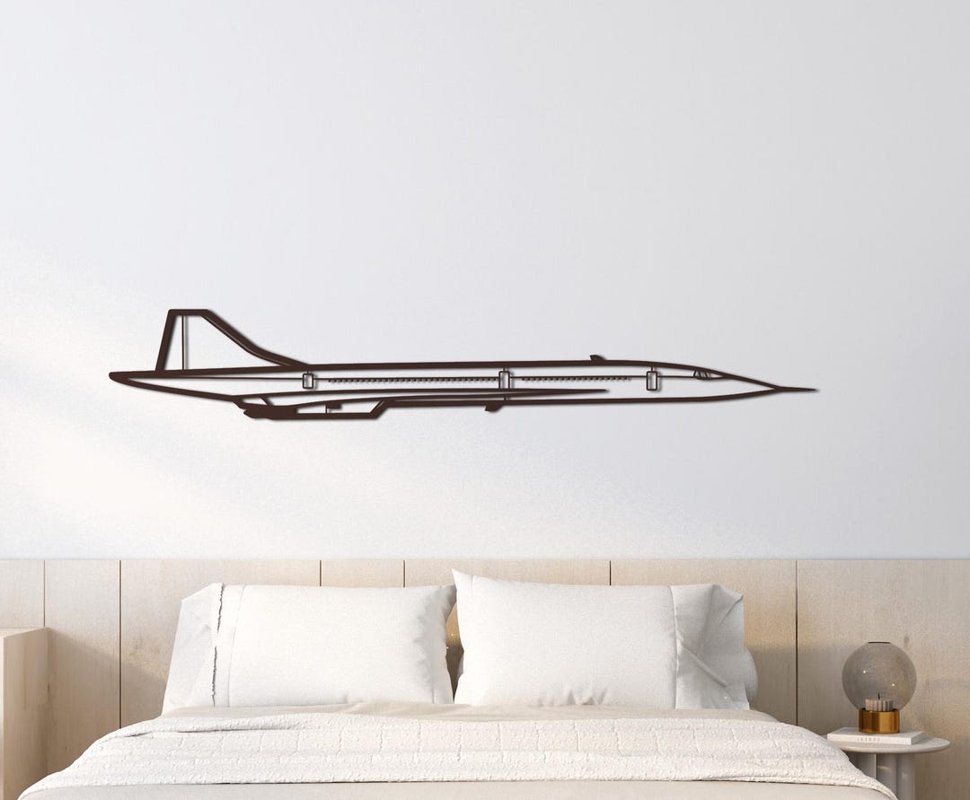 Concorde Side Metal Silhouette | Metal Aircraft Wall Art for Home or ...