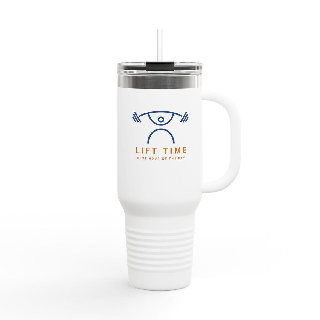 Insulated Travel Mug - Lift Time Design, Perfect for Fitness Lovers ...