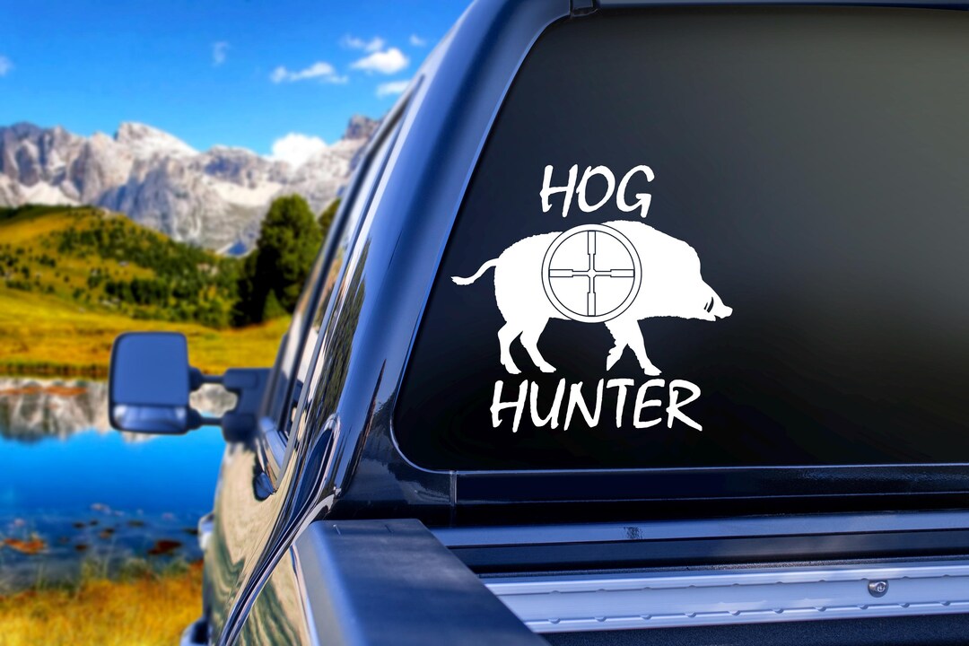 Hog Hunting Decal, Hunting Decal, Hunting Sticker, Hog Hunting Laptop ...