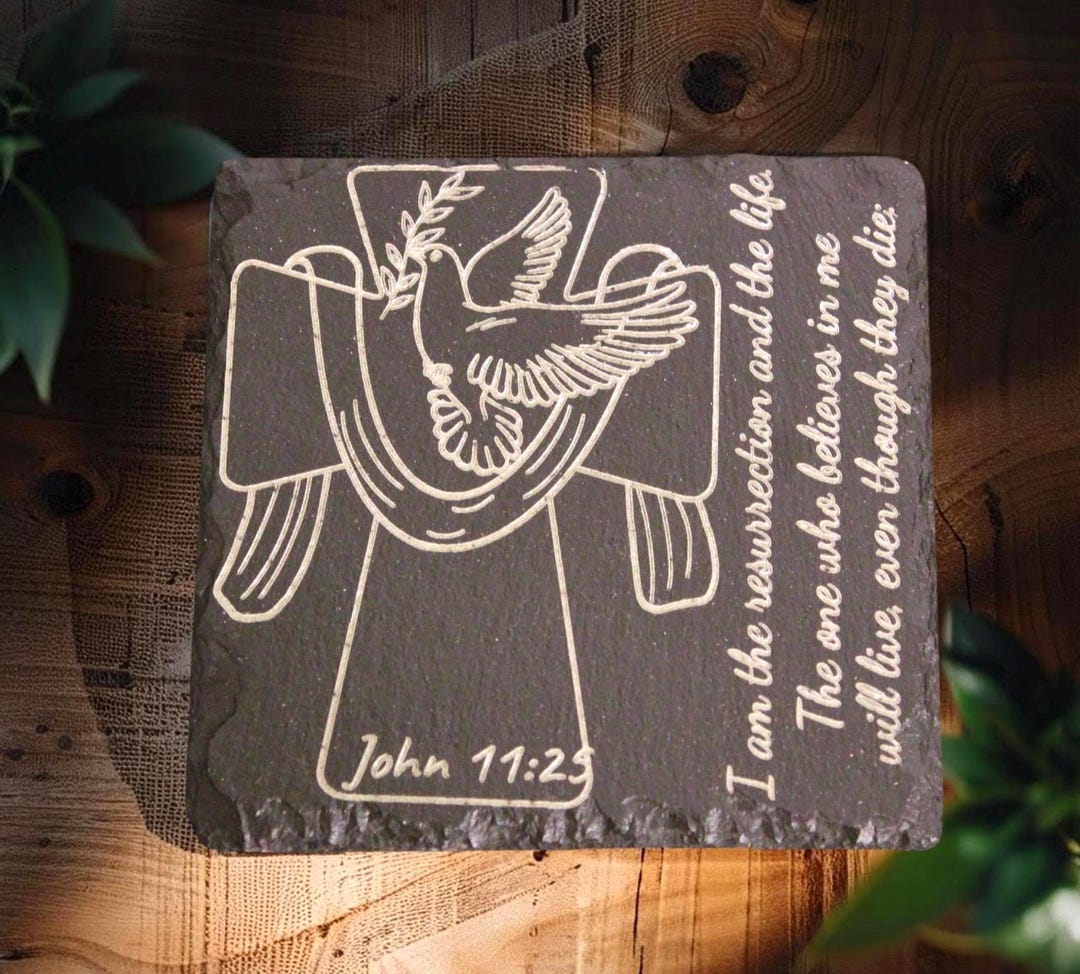 Christian Slate Coasters Set of 4 – Bible Verse Gift | Scripture Home ...