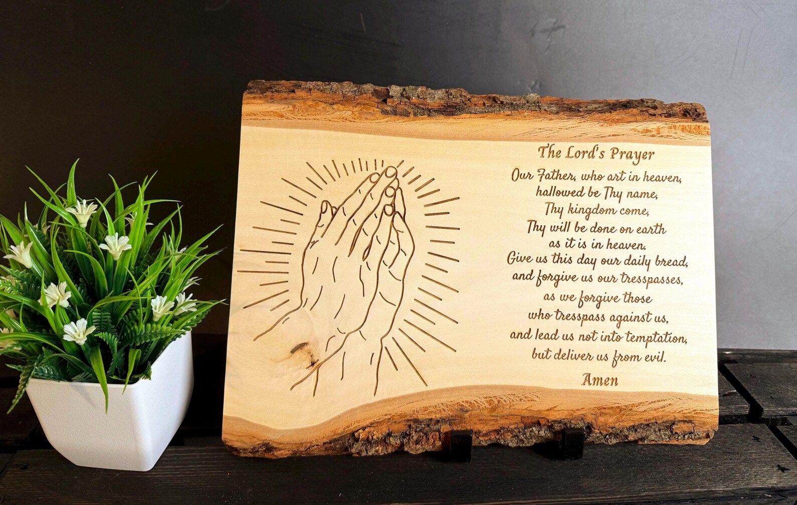 Personalized Lord's Prayer Wood Sign: Engraved Christian Wall Decor - Etsy