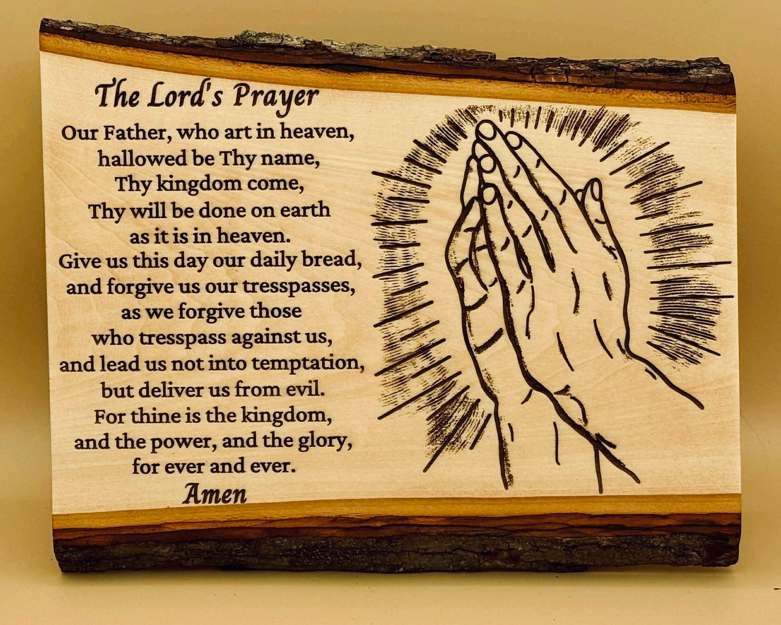 Personalized Lord's Prayer Wood Sign: Engraved Christian Wall Decor - Etsy