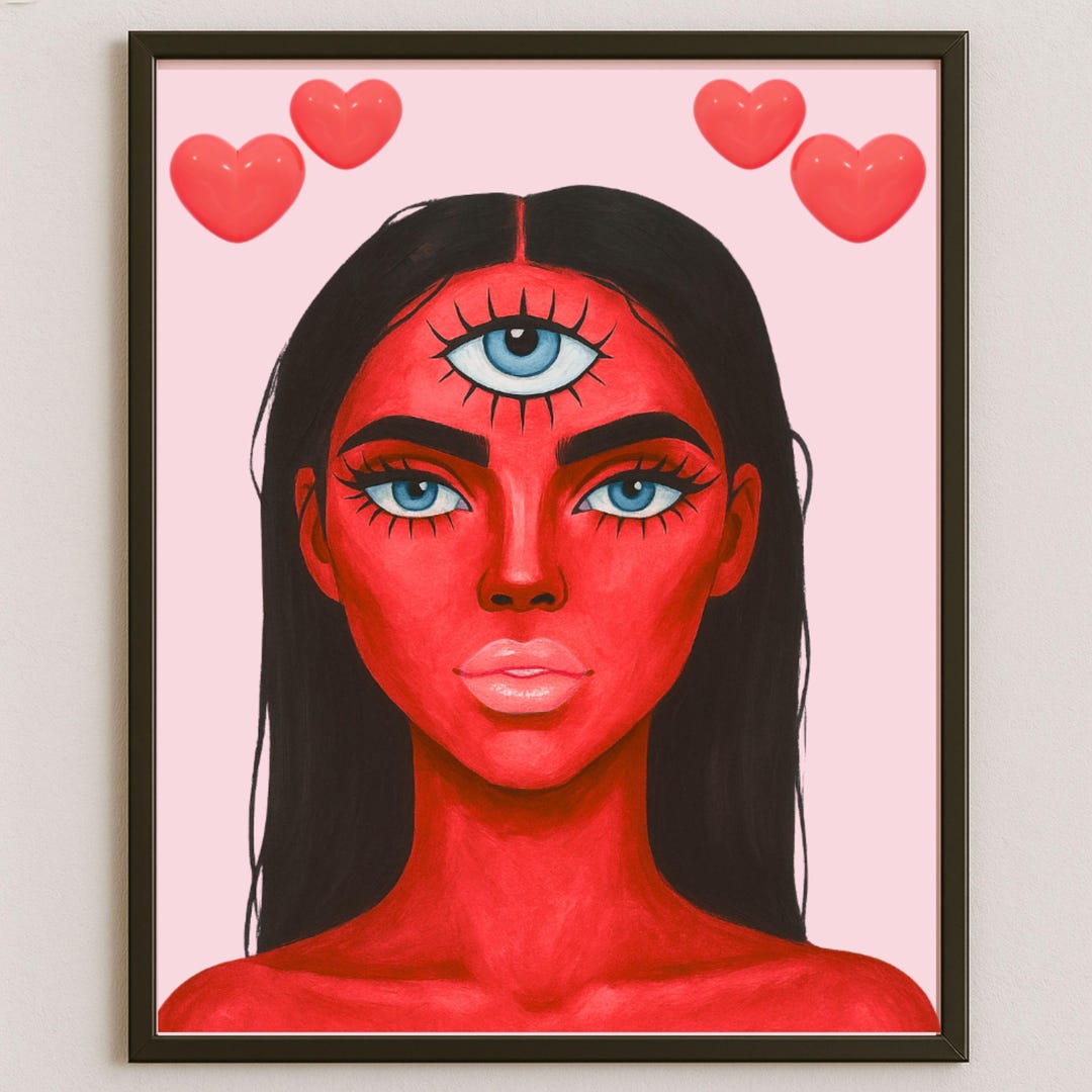Witchy Third Eye Poster | Psychedelic Wall Art | Spiritual Home Decor ...