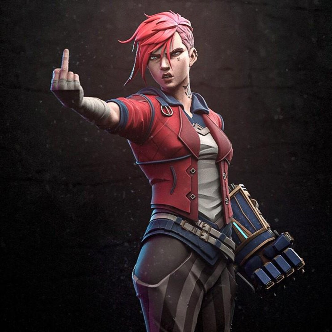 Vi - League of Legends 25 Cm Figure/statue ,pla/sla/3d Printed ,painted ...