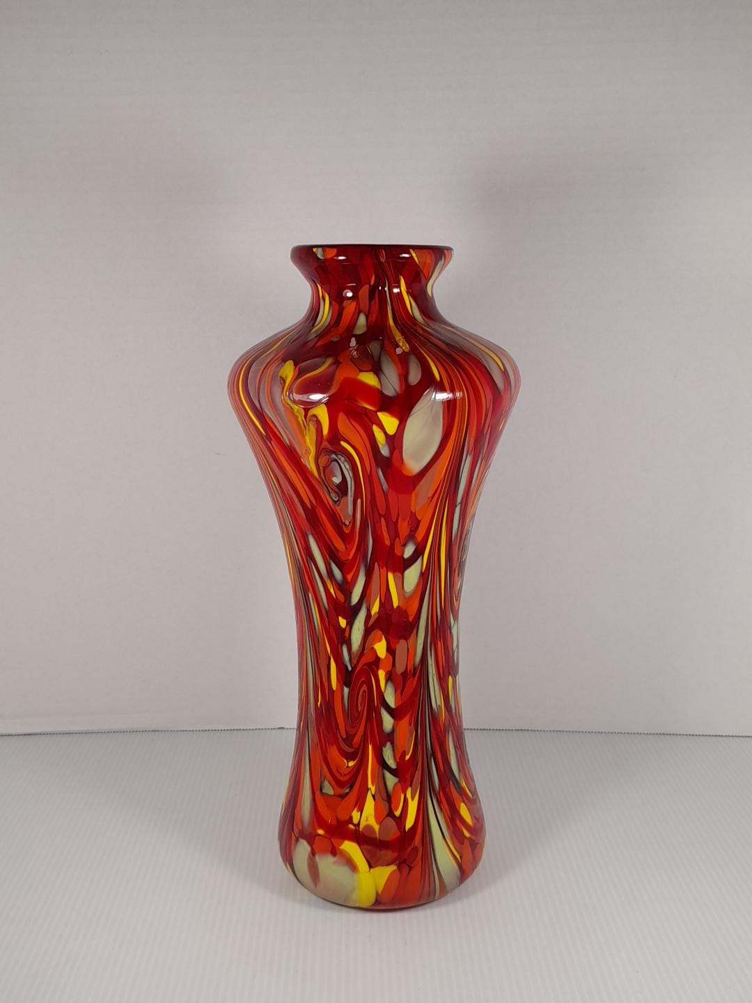 Fenton Dave Fetty Mosaic Swirl Art Glass Vase Limited Edition #510/750 ...