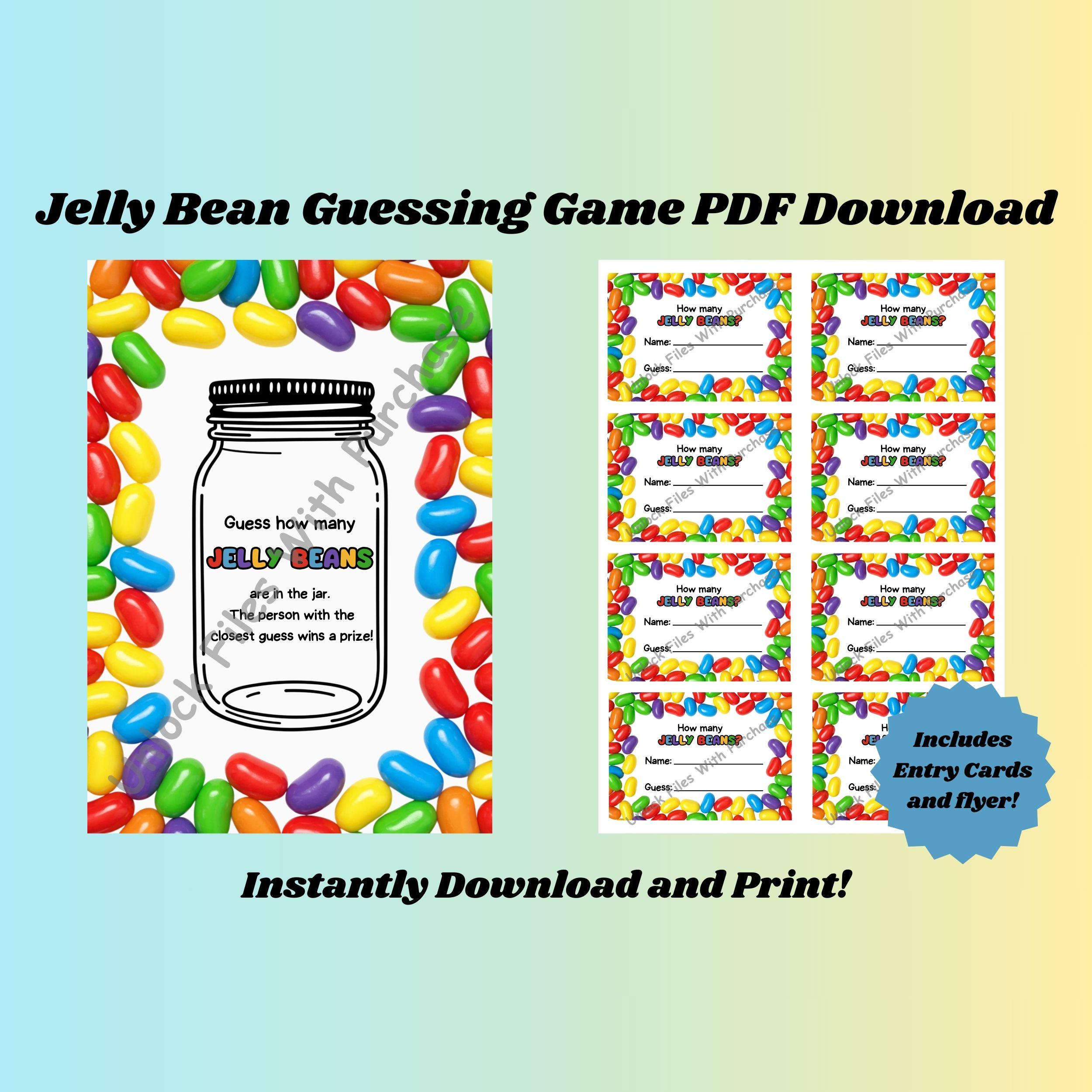 Jelly Bean Guessing Game Baby Shower Birthday Party Game Fair Event ...