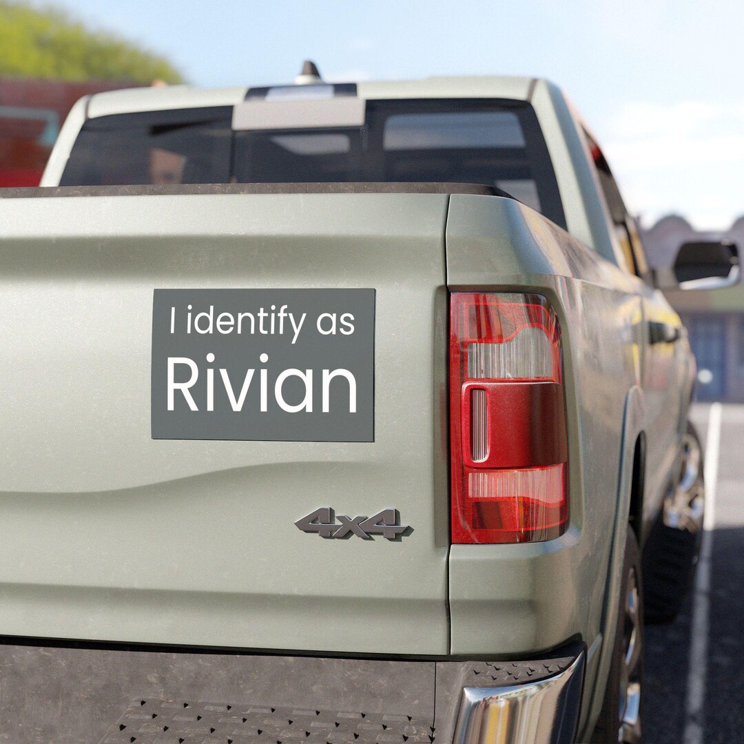 Rivian Car Magnet, Dark Gray Vehicle Identification Decal, Magnetic Car ...
