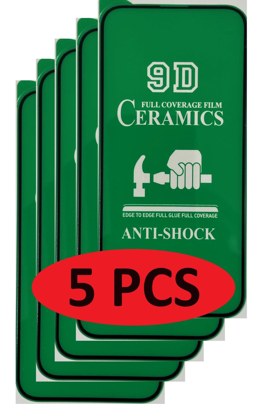 CLEAR [5 Pack] Ceramic Glass Premium Flexible Screen Protectors for ...