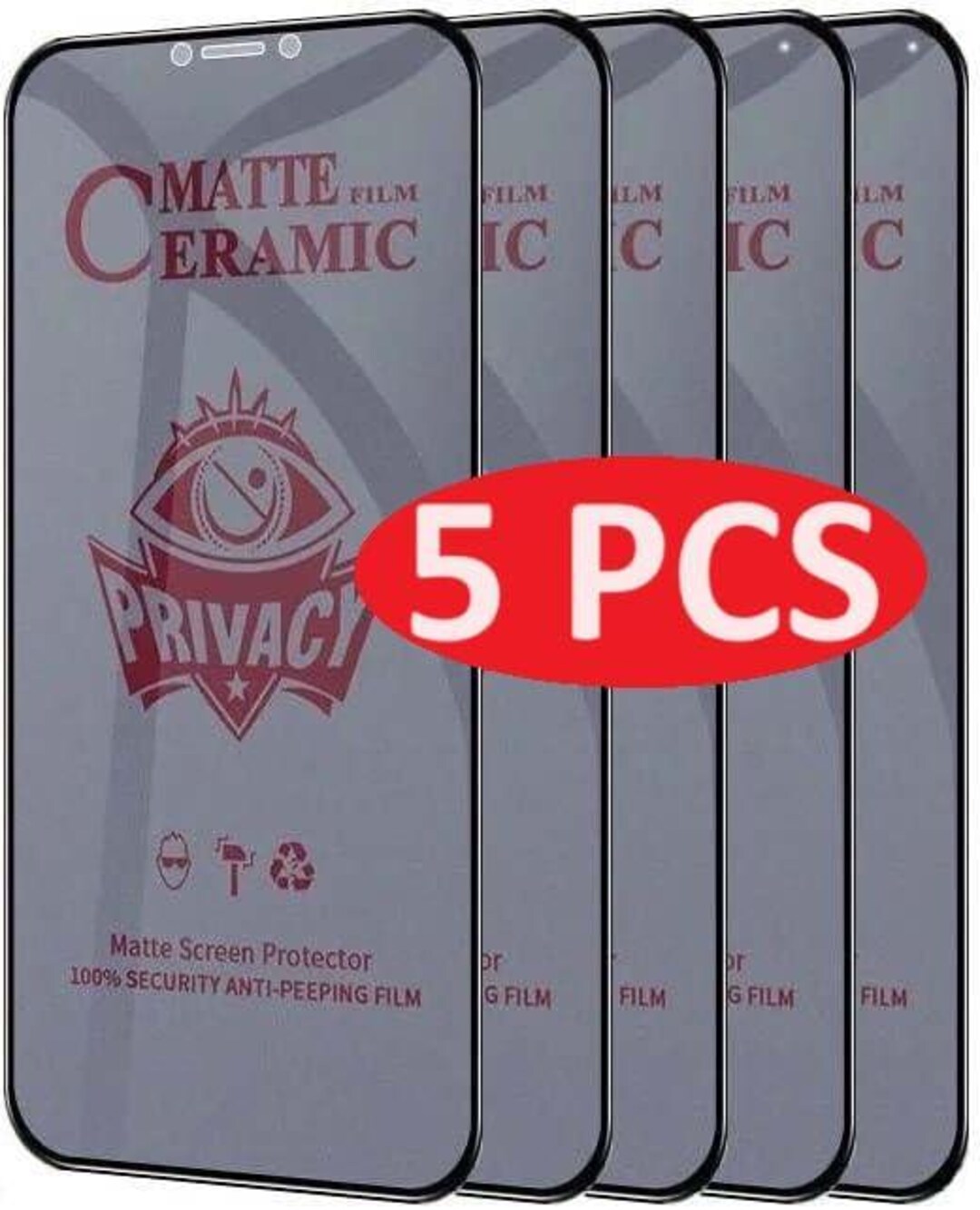 MATTE PRIVACY [5 Pack] Ceramic Screen Protectors for Motorola Moto G22 ...