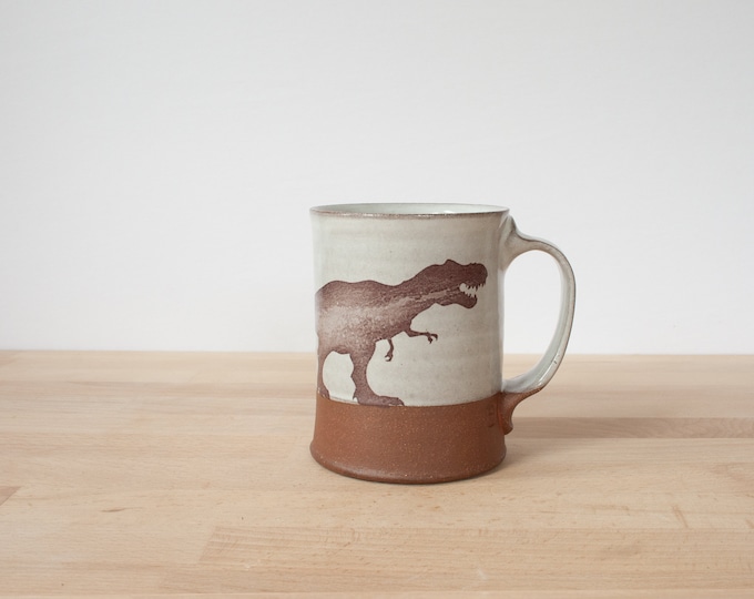 T-rex Mug - White - Etsy