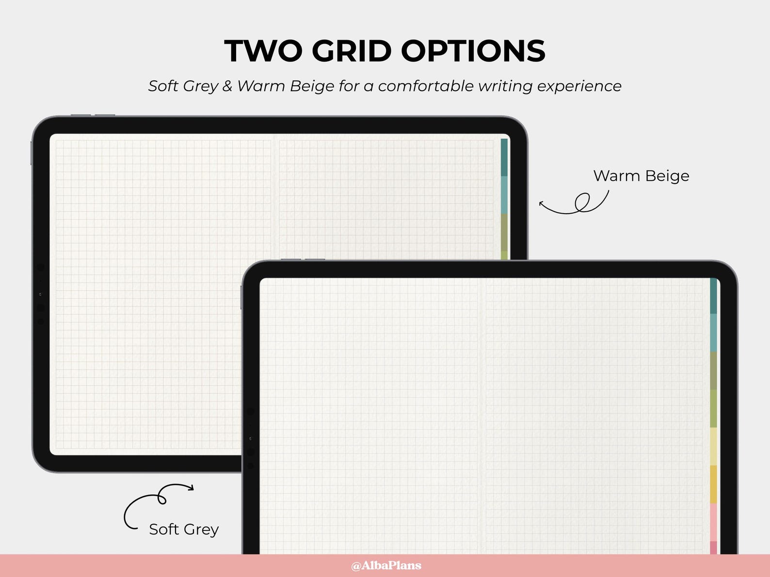 Digital Grid Notebook Landscape | Hyperlinked Sections | Goodnotes ...