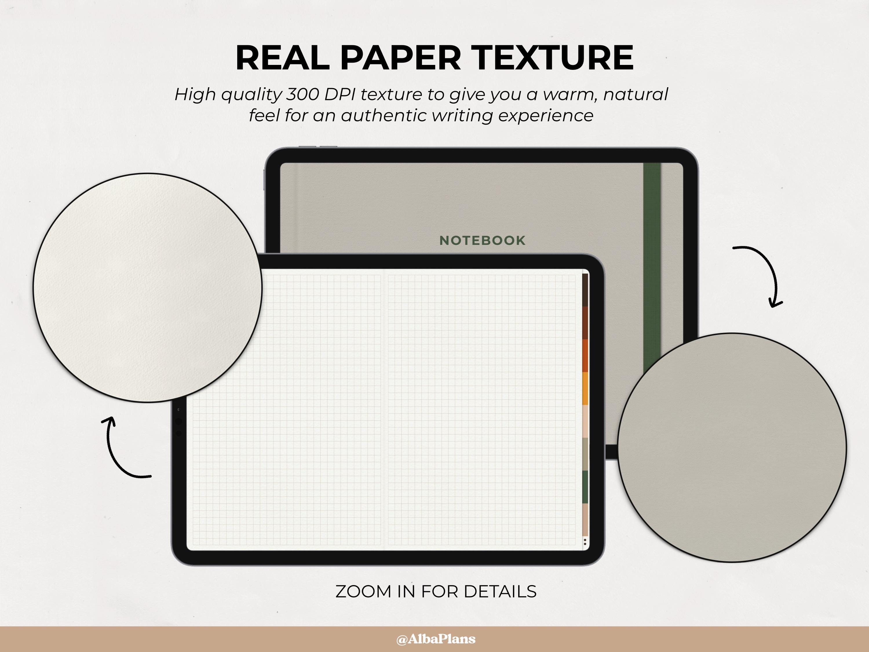 Digital Grid Notebook Landscape | Hyperlinked Sections | Goodnotes ...