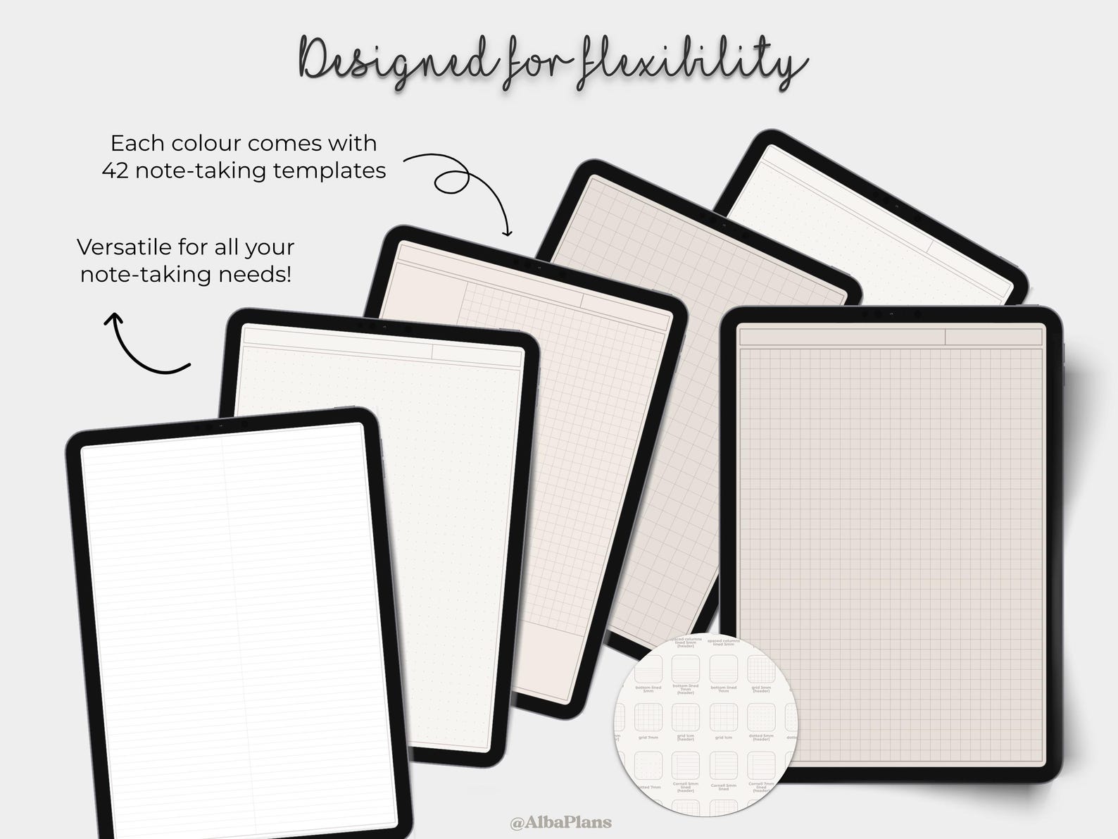 All-in-one Digital Note-taking Bundle: Grid, Dot, Line, Cornell ...