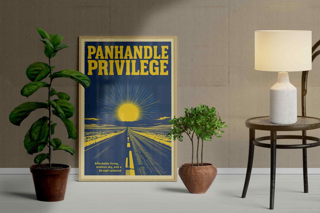 Amarillo Texas Poster: Vintage Panhandle Highway Art (digital Download ...