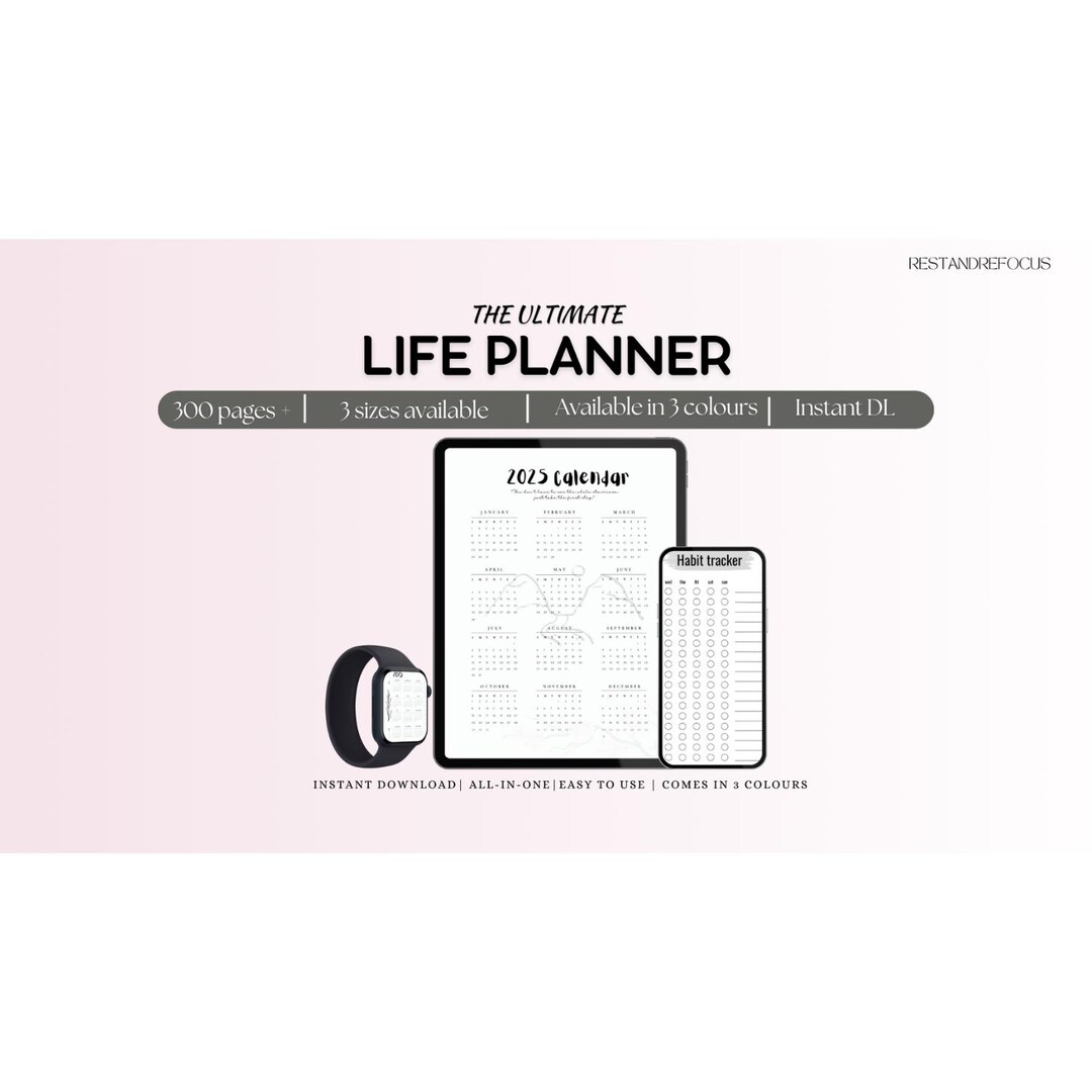 Ultimate Life Planner Printable, Printable Planner PDF Bundle, Life ...