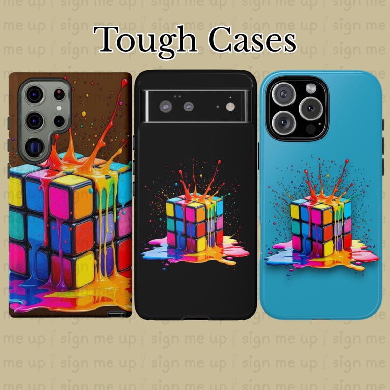 Dripping Paint Rubik's Cube PNG: Colorful Digital Art (commercial Use ...