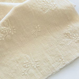 Floral Cotton Embroidered Fabric- DIY Sewing Fabric- Japanese Fabric ...