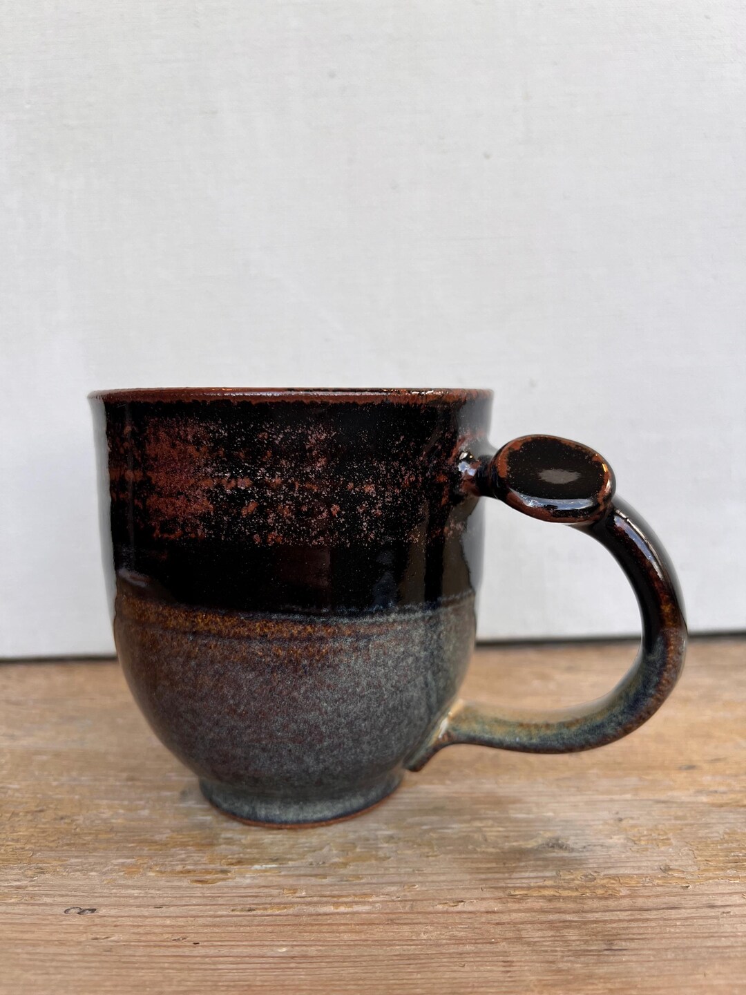 Hand-thrown Ceramic Mug – Ergonomic Thumb Rest for Easy Grip - 16oz - Etsy