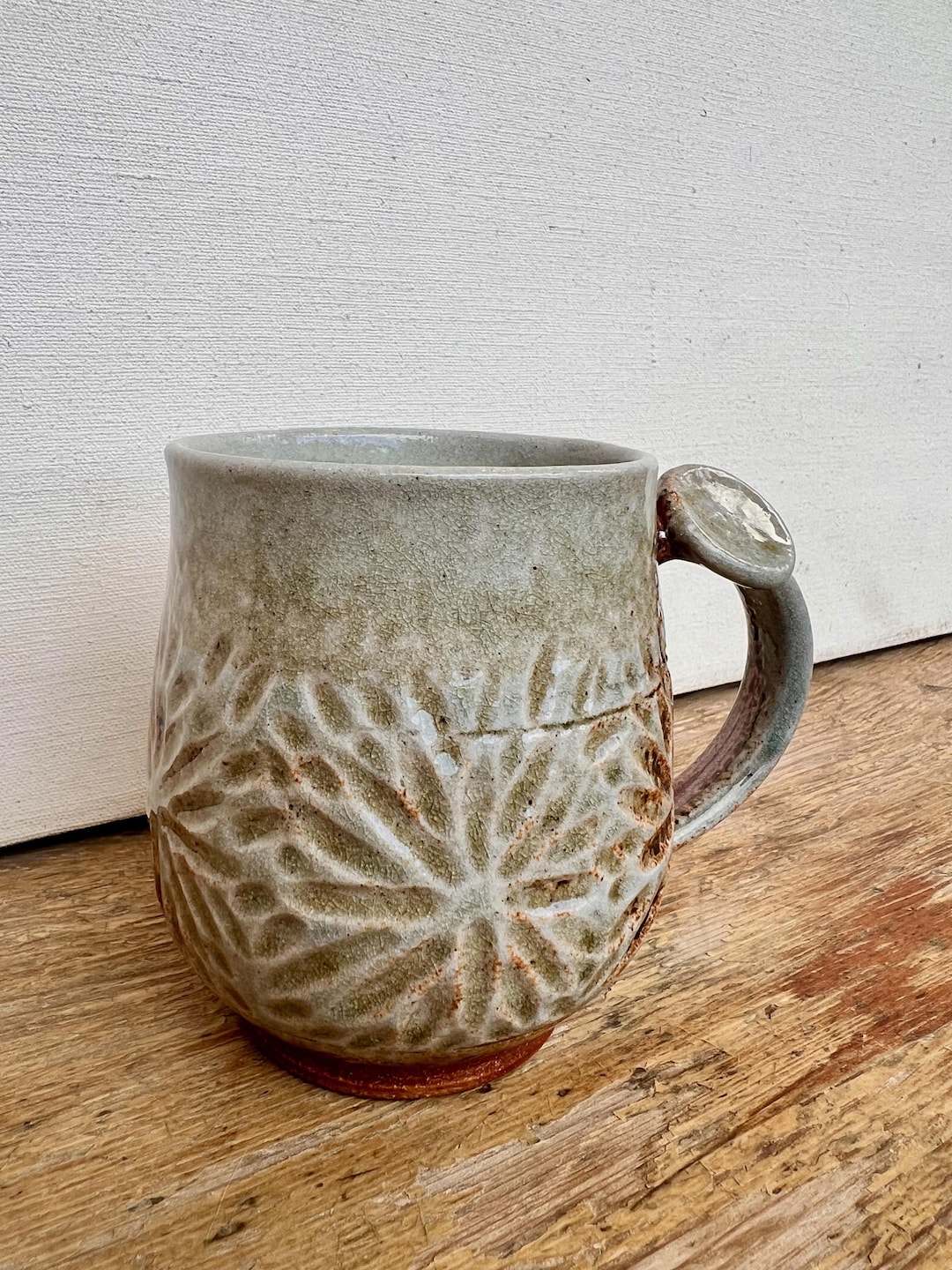 Starburst Ergonomic Hand-thrown Ceramic Mug With Thumb Rest – Handmade ...