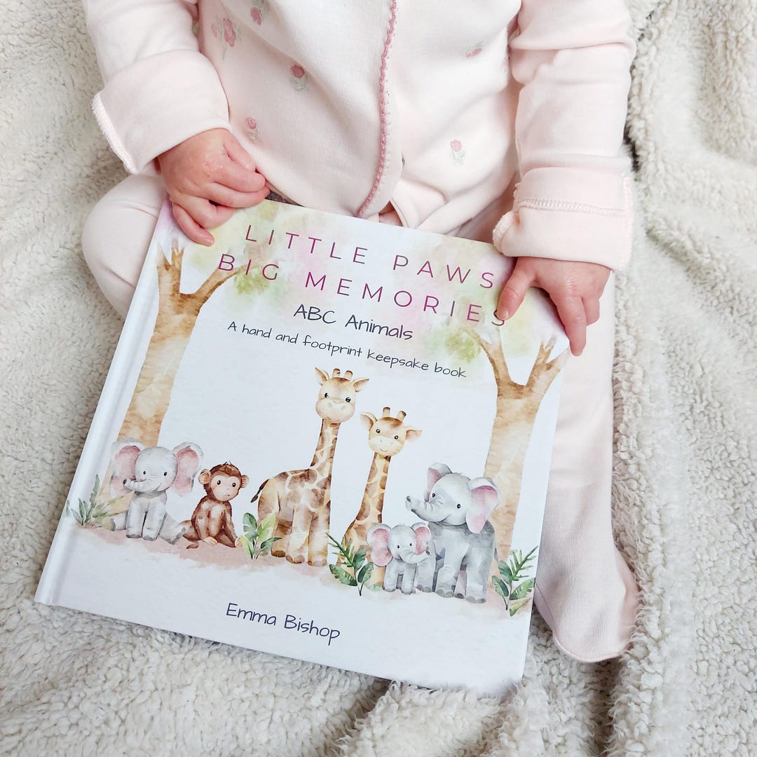 Baby Handprint and Footprint Keepsake Memory Book Gift for New Baby ...