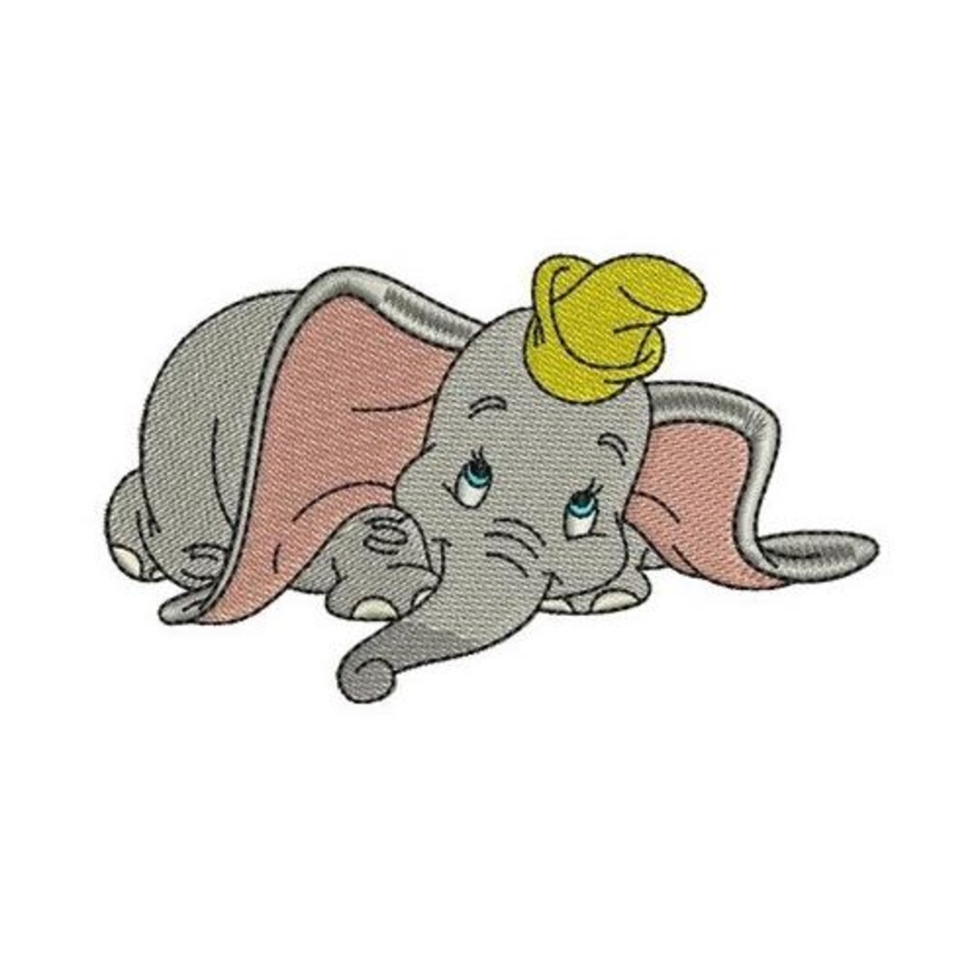 Laying Down Dumbo Machine Embroidery Design, Disney Character Design ...