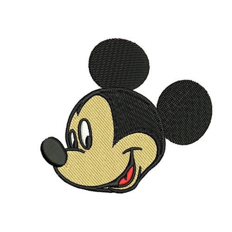 Mickey Mouse Side Face Machine Embroidery Design - 2 Sizes, Disney ...