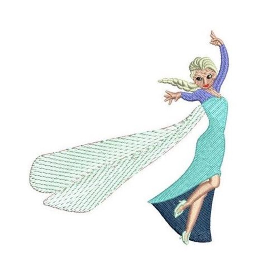 Dancing Elsa Machine Embroidery Design - 2 Sizes, Disney Design, Frozen ...