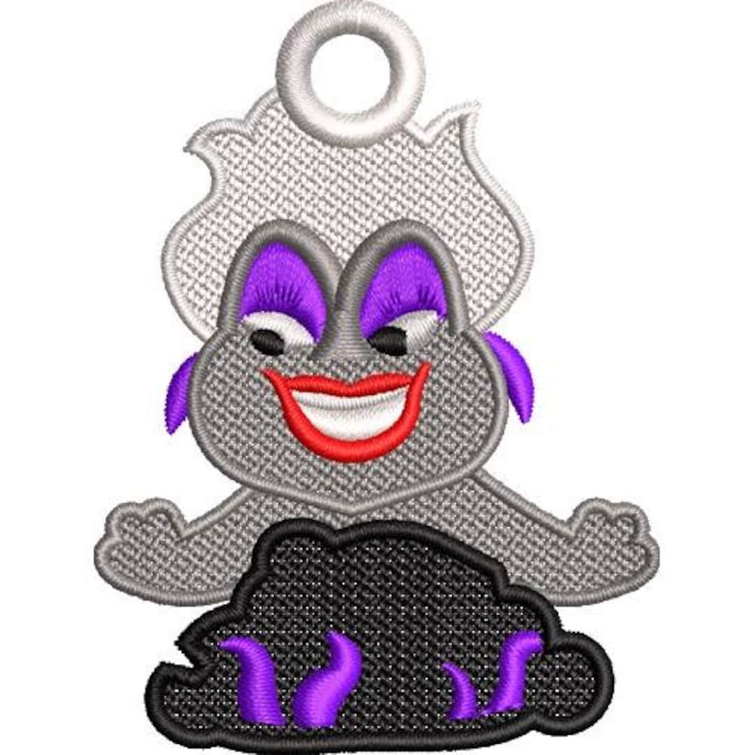 FSL Ursula Machine Embroidery Design - 3 Sizes, Disney Villain Design ...