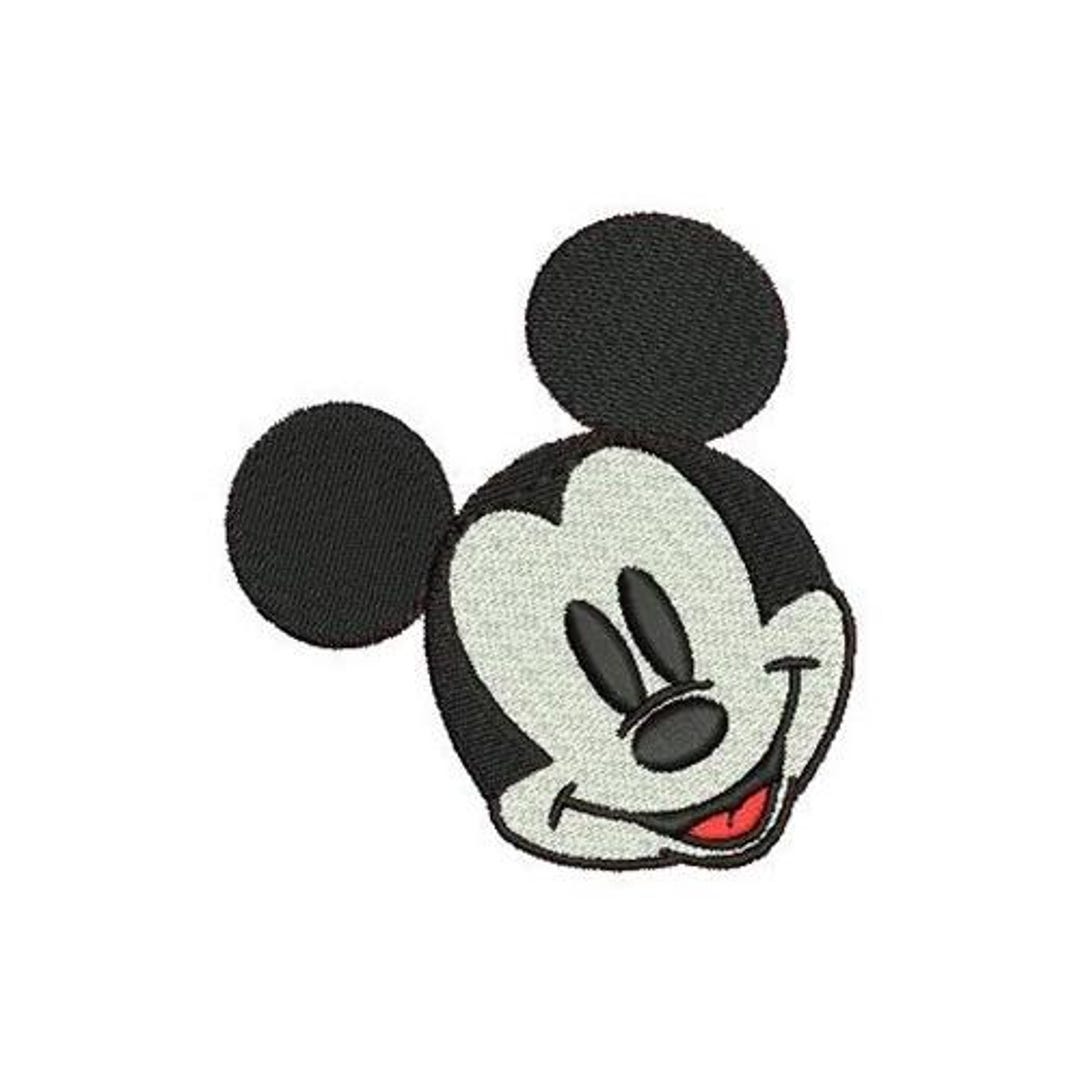 Side Angled Mickey Mouse Face Machine Embroidery Design, Disney Design ...