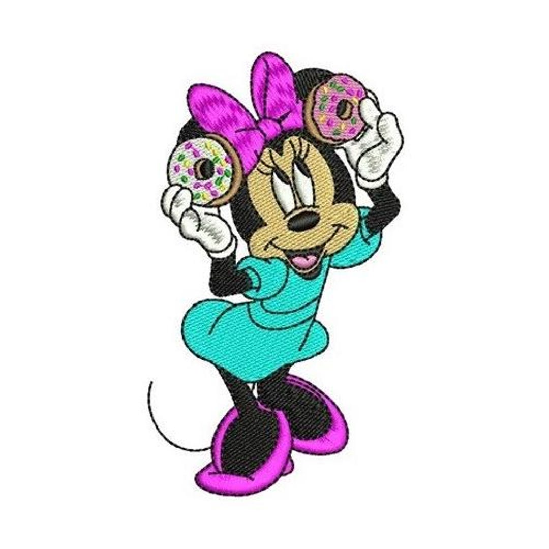 Minnie Mouse With Donuts Machine Embroidery Design, Disney Design ...