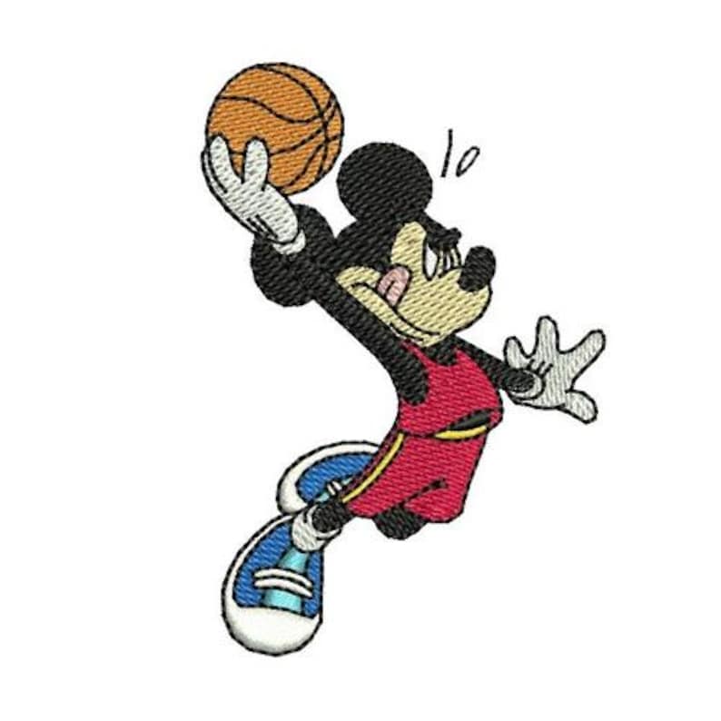 Basketball Slam Dunk Mickey Mouse Machine Embroidery Design, Disney ...