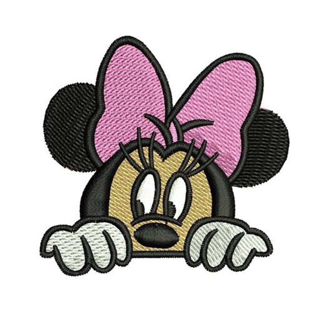 Peeking Minnie Mouse Machine Embroidery Design, Mickey & Friends ...