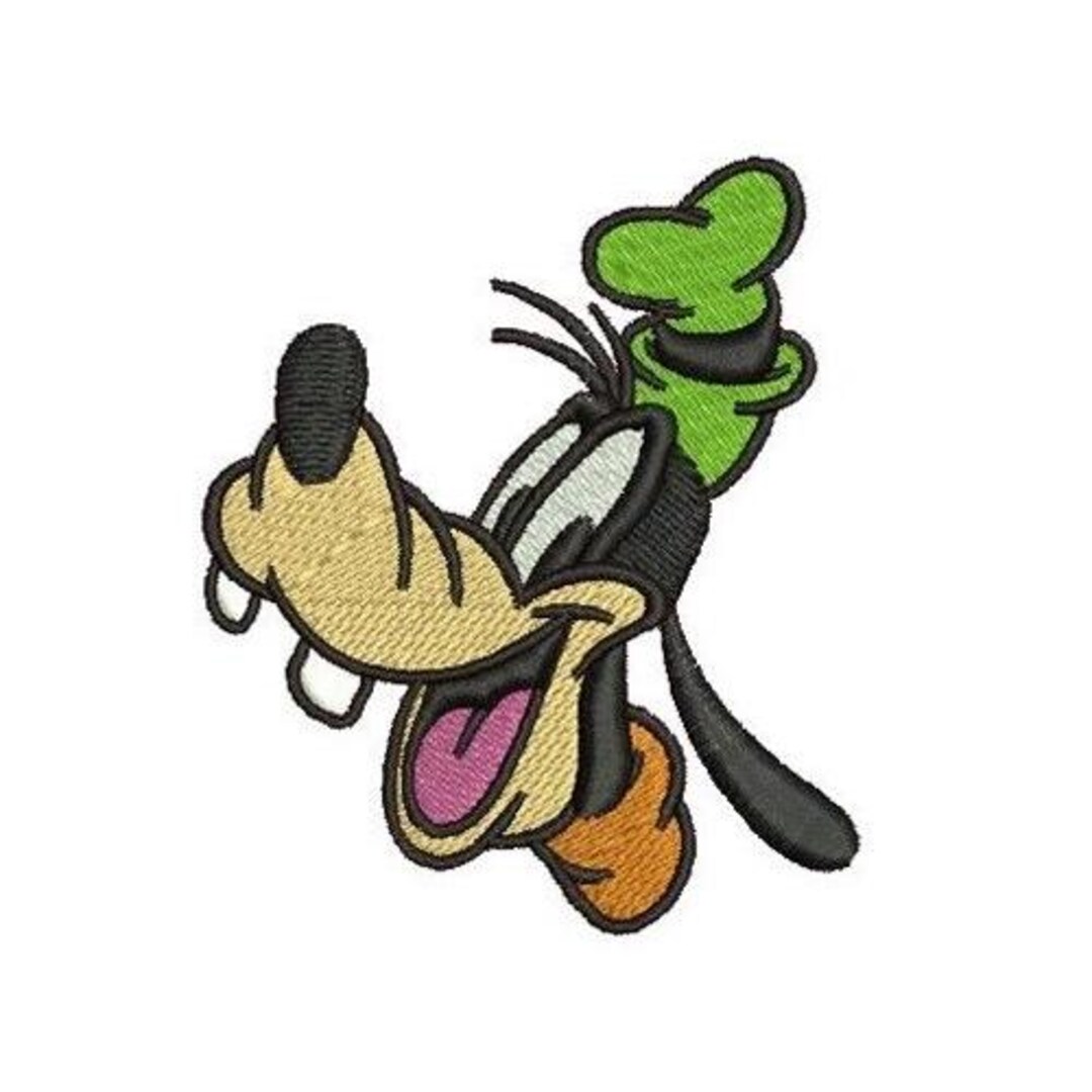 Smiling Goofy Side Face Machine Embroidery Design, Disney Design ...