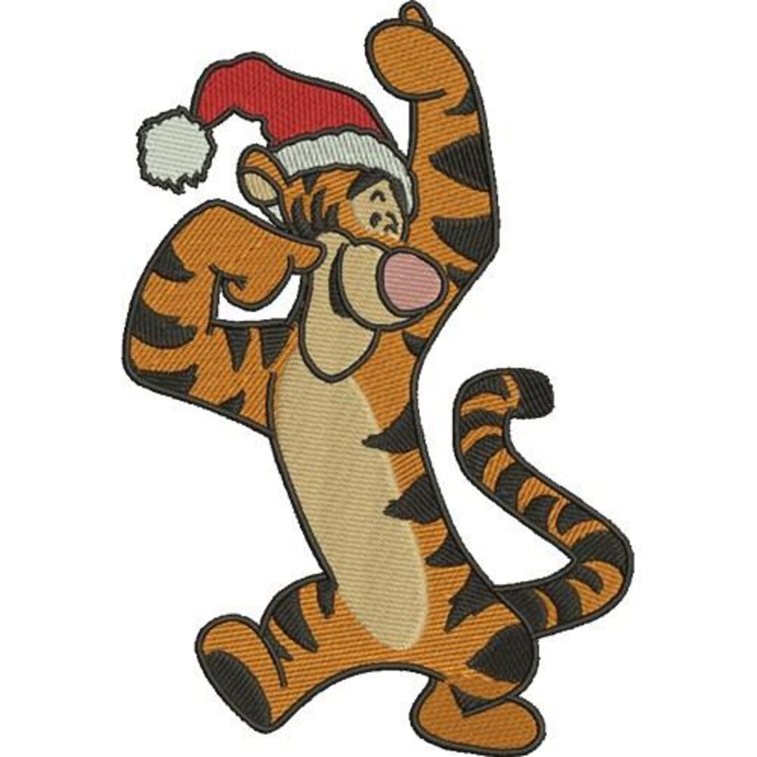 Dancing Santa Tigger Machine Embroidery Design, Disney Character Design ...