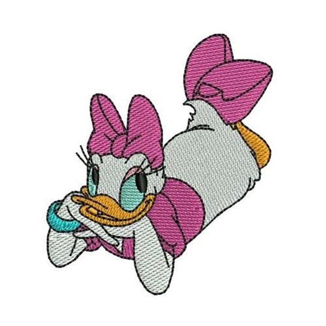 Daisy Duck Lying Down Machine Embroidery Design, Donald Duck Character ...