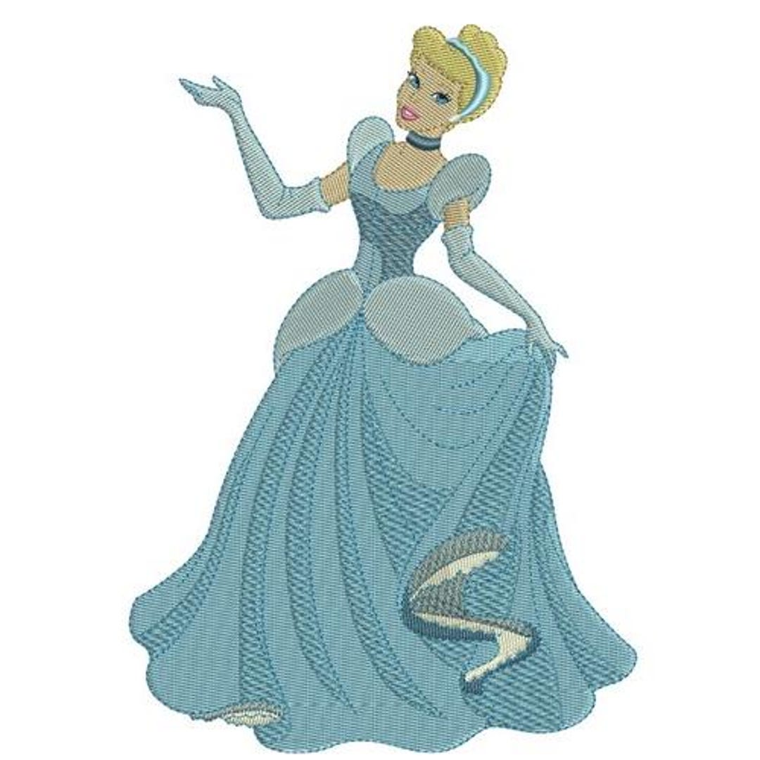 Cinderella Machine Embroidery Design - 2 Sizes, Disney Character Design ...