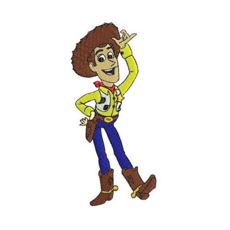 Woody Posing in Afro Wig Machine Embroidery Design, Disney Design ...