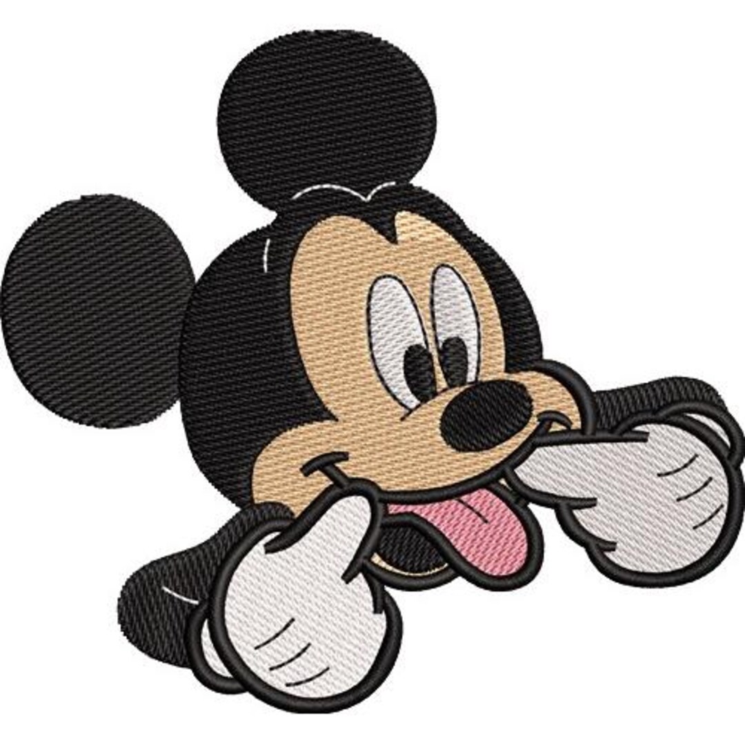 Silly Mickey Mouse Face Machine Embroidery Design - 3 Sizes, Disney ...