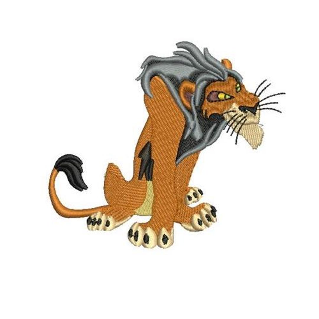 Scar Lion Machine Embroidery Design, Disney Villain Embroidery Design ...