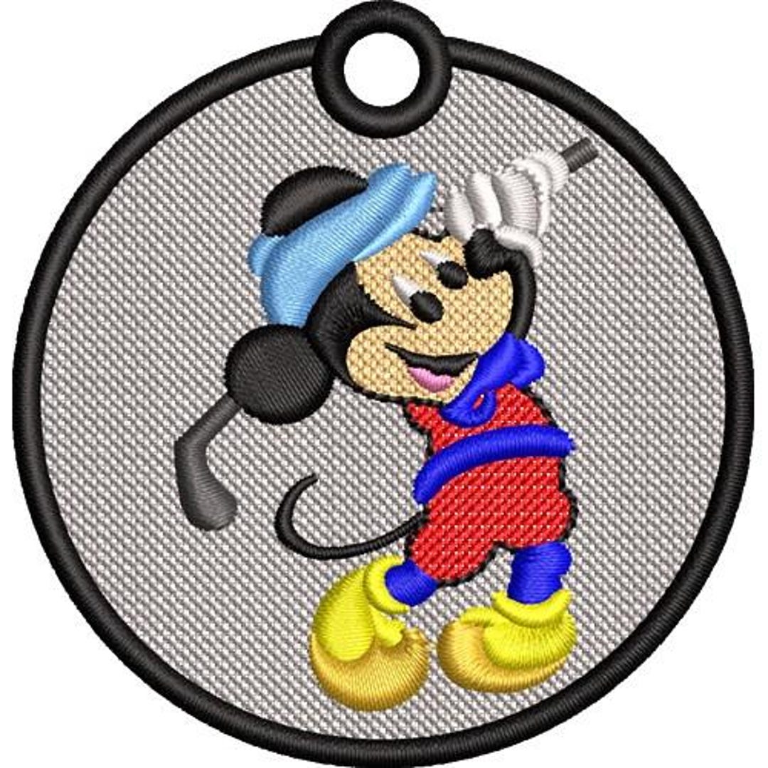 FSL Golfing Mickey Mouse Machine Embroidery Design - 3 Sizes, Disney ...